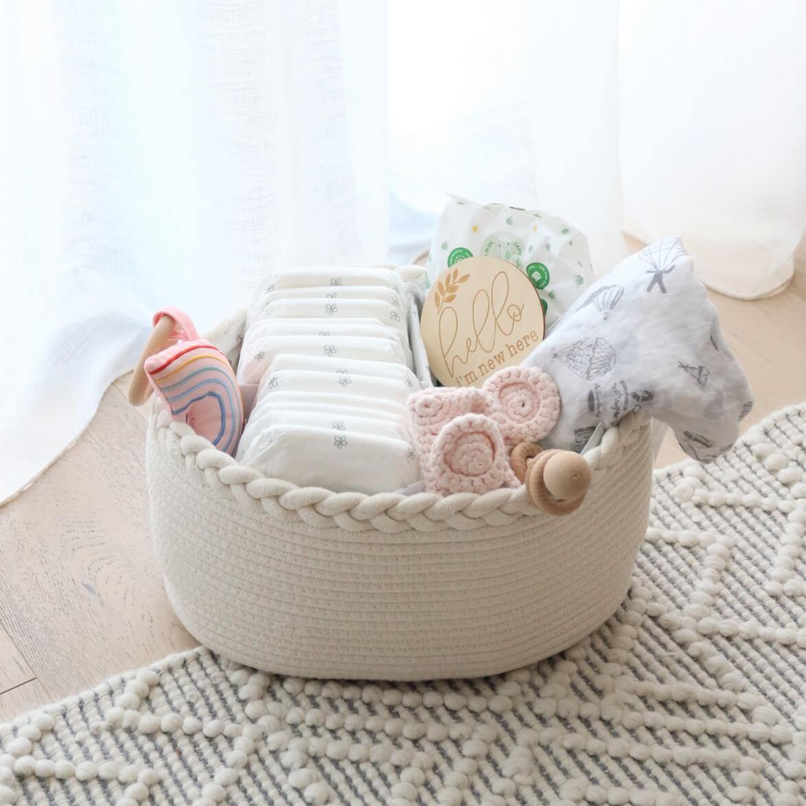 Rope Nappy Storage Basket/Caddy – Bambino House